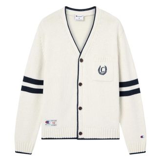 Champion Cardigan - - Knitwear - Herren - Wei&szlig; - S