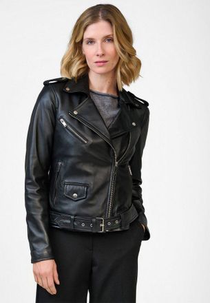Ricano Lederjacke Yara Lederjacke im Biker-Stil und mit Schulterklappen