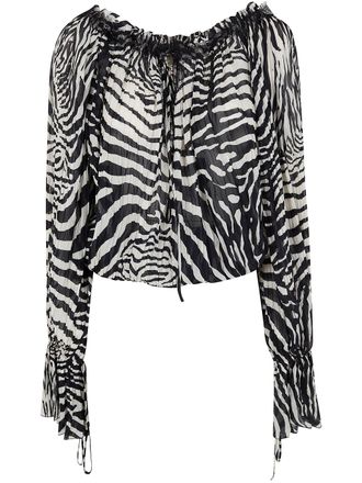 Blumarine Print Chiffon Top