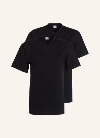 Ragman Ragman 2er-Pack V-Shirts schwarz