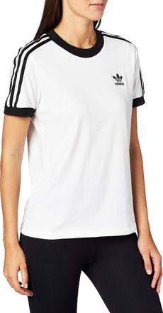 adidas Damen 3 Ster Tee T shirt, White/Black, Einheitsgr&ouml;&szlig;e EU