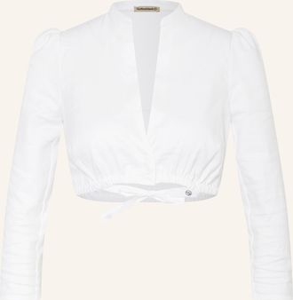 Gottseidank Gottseidank Dirndlbluse Pompadour Mit Leinen weiss