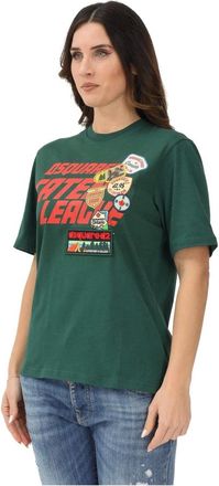 Dsquared2 Femme, Tops, Vert, Taille: 34 FR T-shirt &agrave; manches courtes
