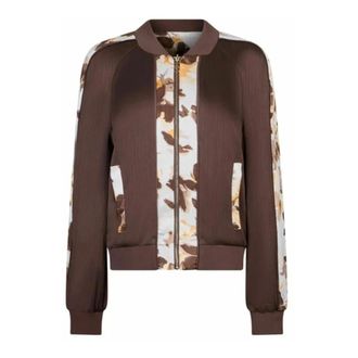 Liu Jo Femme, Vestes, Brun, Taille: 42 FR Giacca in raso stampato