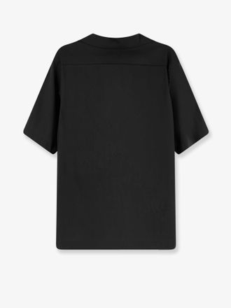 Hev&ograve; Mens Shirt Novolic Black Linen Blend