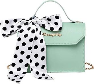 Generic Sac à bandoulière avec boucle - Petit sac à main tendance pour femme - Sac à bandoulière pour ordinateur portable, Vert, Taille unique