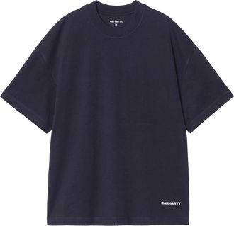 Carhartt Work in Progress Homme, Tops, Bleu, Taille: M Link Script T-Shirt
