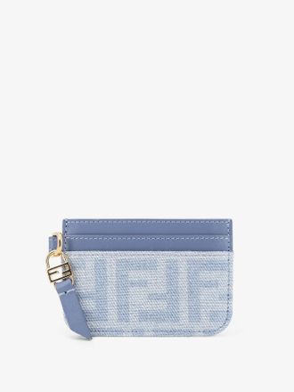 Fendi Denim Baguette Card Holder with FF Motif - FENDI - gender_Woman