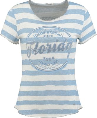 Key Largo Damen WT Florida Round T-Shirt, lt. Blue-Offwhite (2239), XX-Large