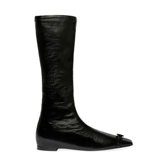 Courr&egrave;ges Femme, Chaussures, Noir, Taille: 37 EU Bottes Vinyle &agrave; Boucle Plate