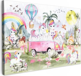 MuchoWow © Leinwände Klein 30x20 cm Mini Wall Decoration Bilder Kinderzimmer Mädchen Pictures Canvas Painting Wanddekoration Jugendzimmer Deko Mädchenzimmer Ei