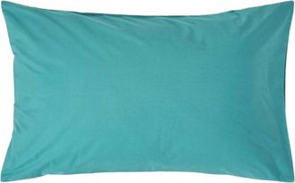 Homescapes Perkal Kissenbezug 48x74 cm seegrün, Kissenhülle mit Hotelverschluss, 100% ägyptische Baumwolle, Fadendichte 200
