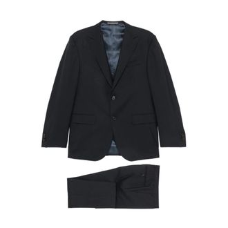 Corneliani Homme, Costumes, Bleu, Taille: 2XL Costume Homme Crois&eacute; en Laine Vierge