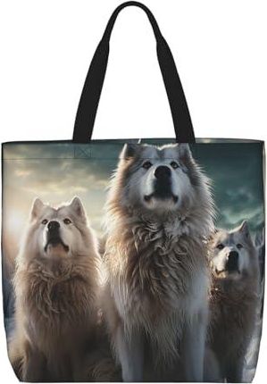 Generic Tribu Des Loups Sac Fourre Tout L&eacute;ger Tote Bag Grand Sac &Agrave; Bandouli&egrave;re Pour Quotidienne Gym Voyage