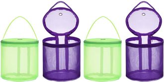 TOPBATHY 4 St&uuml;ck Garnaufbewahrungsbeutel Kleiner Runder Netzbeutel aus Robustem Material Atmungsaktive Tragetasche f&uuml;r Strick und H&auml;kelgarn mit Tragegriff 13 X