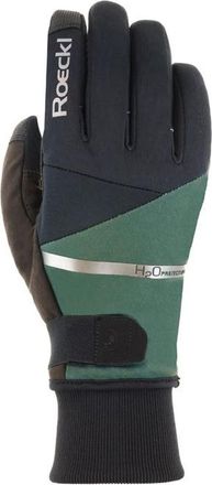 Roeckl Vuno Winter Fahrrad Handschuhe lang schwarz/gr&uuml;n 2023: Gr&ouml;&szlig;e: 10.5