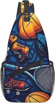 Generic Baskets, Basketball Et Football Bandouli&egrave;re Sac &agrave; Bandouli&egrave;re Voyage Poitrine Pack Sling Sac &agrave; Dos Pour Hommes Randonn&eacute;e Daypack