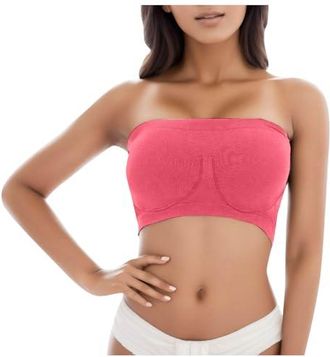 Generic Haut bandeau Y2K pour femme, bretelles sans bretelles, haut bandeau de vacances, sans couture, &eacute;paules d&eacute;nud&eacute;es, tenue de club, grande taille, dos nu,