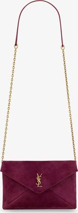 Saint Laurent Suede crossbody with metal Cassandre logo - SAINT LAURENT - gender_Woman