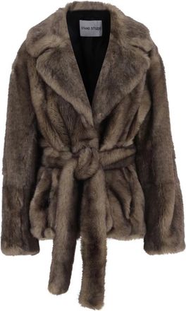 Stand Studio Camille Cocoon Mantel - - Jackets - Damen - Braun - M