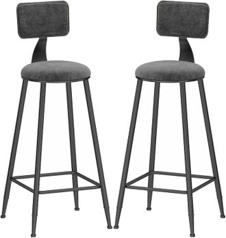 Generic Barhocker, Fr&uuml;hst&uuml;cksbarhocker, Tresenhocker mit Samtpolsterung, 66/76 cm, Tragkraft 150 kg, Moderne K&uuml;cheninsel, Esszimmer