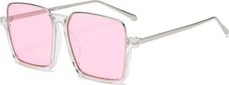 Generic Lunettes de soleil personnalis&eacute;es &agrave; grand cadre carr&eacute; for femme, &agrave; la, for les f&ecirc;tes, les d&eacute;placements et les vacances(Pink)