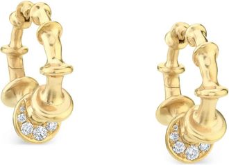 VRAM Mini Goldcreolen mit Diamanten