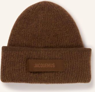 Jacquemus Jacquemus M&uuml;tze Le Bonnet Gros Grain Mit Alpaka braun