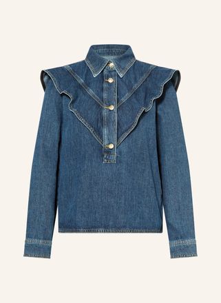 Mos Mosh Mos Mosh Blusenshirt Mmirina Mit Volants blau