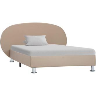 vidaXL Cadre de lit sans matelas cappuccino similicuir 100x200 cm Vidaxl