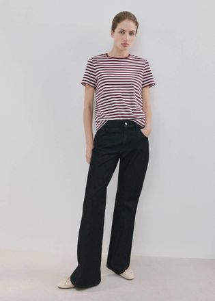 Mango T-shirt coton manches courtes grenat - Femme - XXS - MANGO