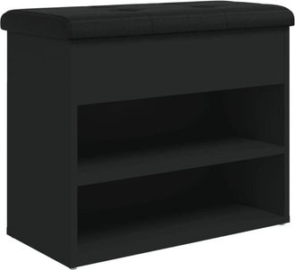 vidaXL Schuhbank Schwarz 62x32x50 cm Holzwerkstoff - Vidaxl