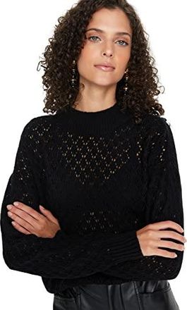 Trendyol Pull Acrylique - Noir - Regular S Noir, Noir, S