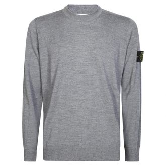 Stone Island Stylischer Strickpullover f&uuml;r M&auml;nner - - Knitwear - Herren - Grau - M