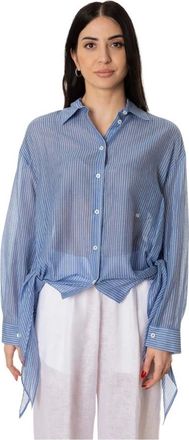 Semicouture Chemise Letitia - Femme - Blouses et Chemises - Bleu - Taille: 44 FR