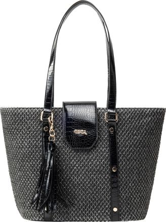 Izia Shopper-Tasche Damen schwarz/beige