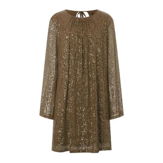 Ana Alcazar Glitzer Kleid Silber Stretch - - Dresses - Damen - Grau - S