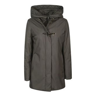 Fay Double Front Toggle Coat - - Coats - Damen - Grau - M