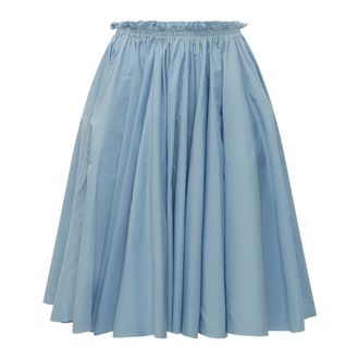 Ami Femme, Jupes, Bleu, Taille: 38 FR Midi A-line Skirt