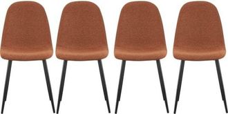 M&S Collection M&s - Lot de 4 chaises 45x54x87 cm en tissu terracotta - yuno