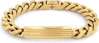 Tommy Hilfiger Jewelry Gliederarmband f&uuml;r Herren aus Gelbgold mit einer Gravierten Plakette - 2790346