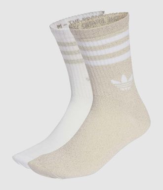 adidas Chaussettes 3S Glitter Cr 2 Ice Gold Met./White