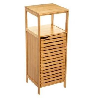 5five Simply Smart 5Five Simply Smart - Meuble bas de salle de bain en bambou 30x30x78,5 cm - R&eacute;sistant &agrave; lhumidit&eacute; - &Eacute;tag&egrave;re int&eacute;rieure spacieuse - Facile &agrave; assembler