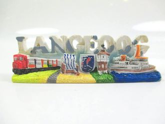 Generic Langeoog Magnet Niedersachsen Großbuchstaben Poly Souvenir 11 cm Germany Neu
