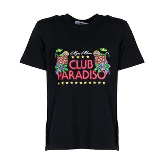 Msgm T-Shirt mit Logo-Print - - Tops - Damen - Schwarzk - S