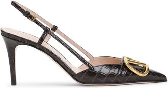 Valentino Garavani Femme, Chaussures, Brun, Taille: 37 EU VLogo Signature Slingback Pump