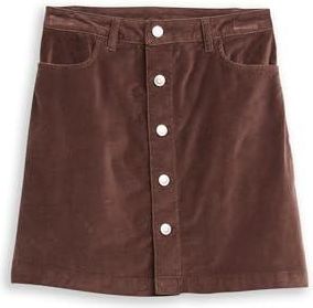Tom Tailor Denim TOM TAILOR Denim Mini Jupe pour Femme, 38824 - Marron Chocolat Doux, M