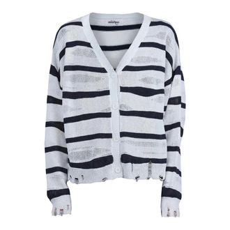 ottod'Ame Femme, Pulls, Multicolore, Taille: 38 FR Cardigan Ray&eacute; Effet Us&eacute;