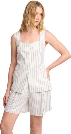 Kocca Femme, Vestes, Beige, Taille: 40 FR Gilet sartoriale a righe