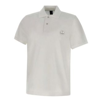 Moose Knuckles Homme, Tops, Blanc, Taille: XL Polo en Coton Blanc avec Logo